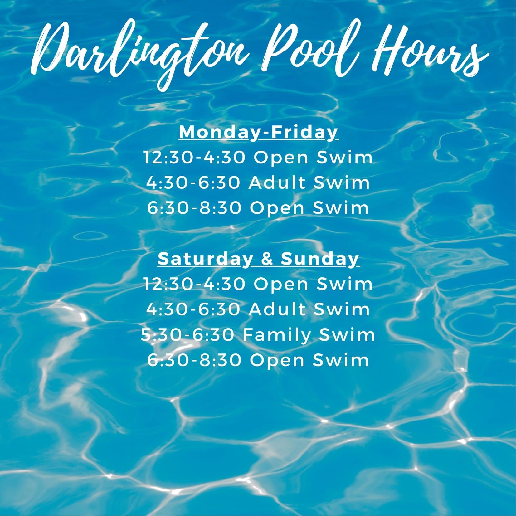 2023 Swimming Pool Information – City of Darlington!